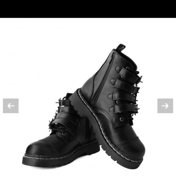 tuk | Shoes | Tuk Anarchic Skull Buckle Boots Size 8 | Poshmark